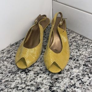 Vaneli | Shoes | Vintage Vaneli Yellow Snake Skin Heels | Poshmark